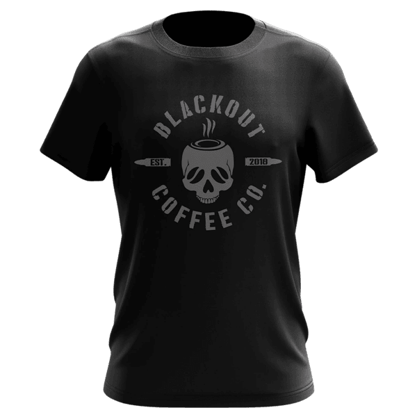 Blackout Coffee Co - BOCC Logo & DTOM Flag Black T-Shirt - Military ...
