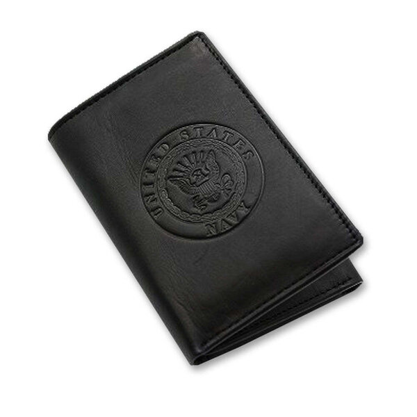 Navy Gear - Navy Embossed Trifold Wallet - Military & First Responder ...