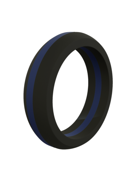 QALO - Women's Thin Blue Line Silicone Ring - Military & First ...