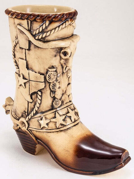 Texas Time Gifts and Fine Art - "Texas Cowboy Boot" Stoneware Beer ...