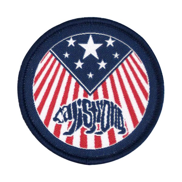 CALI Strong - CALI Strong Bear Stars Stripes Red White Blue Round Hook ...