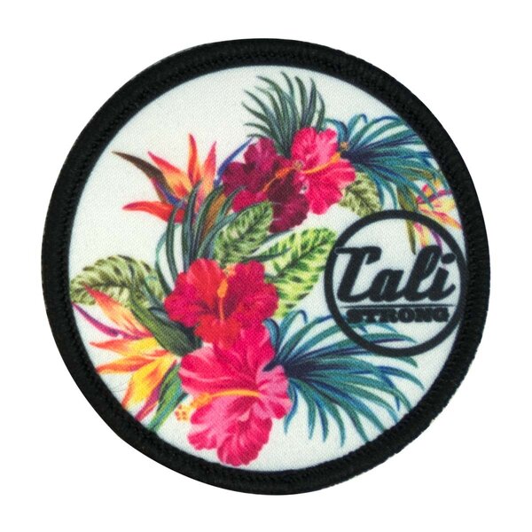 CALI Strong - CALI Strong Flowers White Round Hook-and-Loop Morale ...