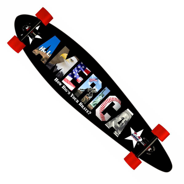 CALI Strong - AMERICA How Big's Your Brave Longboard Pintail Complete ...
