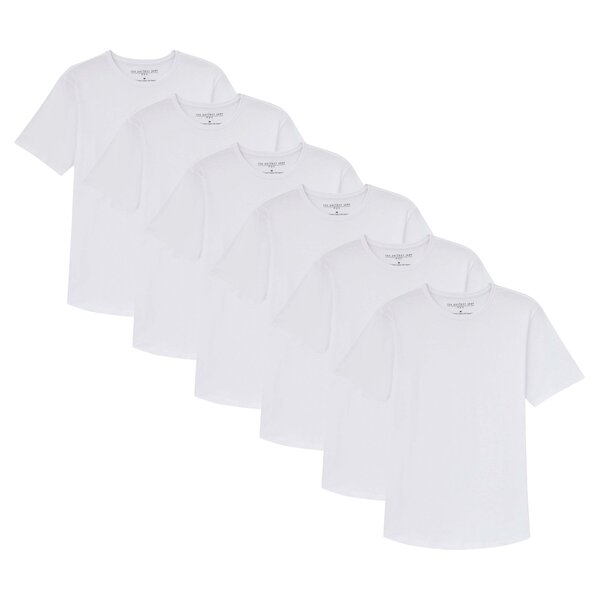 The Perfect Jean - Organic Crew Neck T-Shirt 6 Pack / White - Military & First Responder ...