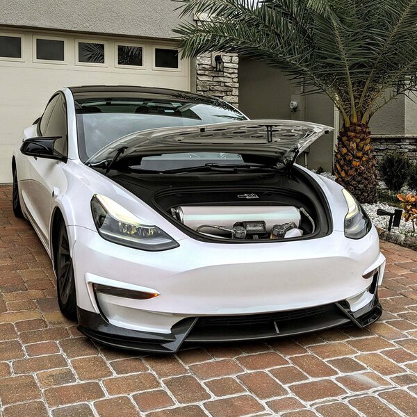 w2bodykits - For Tesla Model 3 2017-2023 Front Bumper Lip Splitter ...