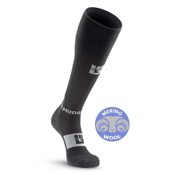 MudGear - Tall Compression Merino Wool Socks (Black/Gray) - Military ...
