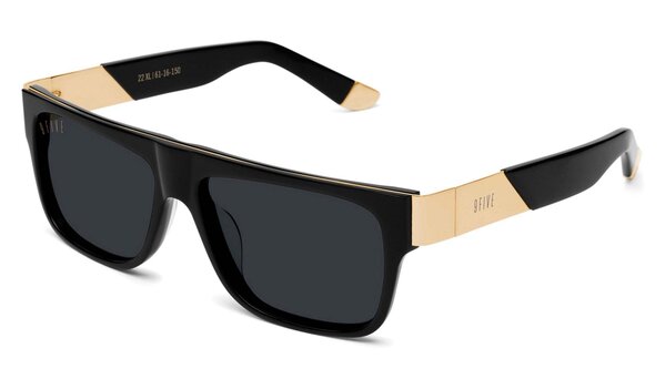 9FIVE Eyewear - 9FIVE 22 XL Black & 24K Gold Sunglasses - Military ...