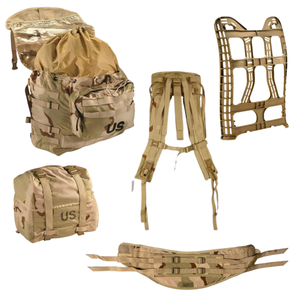 McGuire Army Navy - GI MOLLE II 3-Color Desert 5-Piece Pack System ...