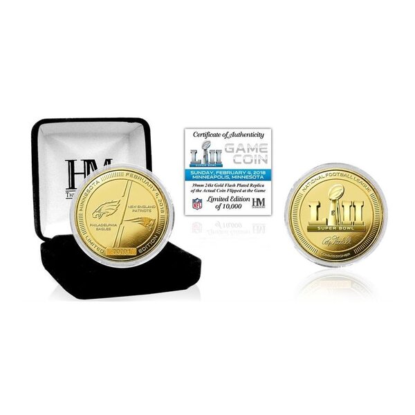 The Highland Mint - Super Bowl LII Gold Flip Coin - Discounts for ...