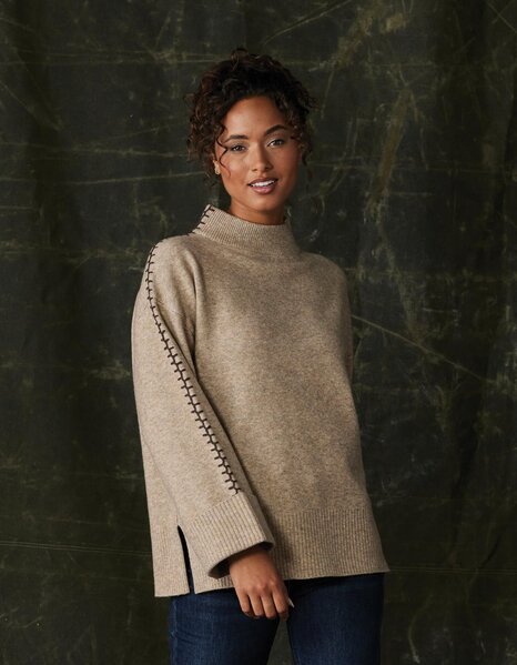 The Normal Brand - Craft Stitch Sweater in Teak - Military & First ...