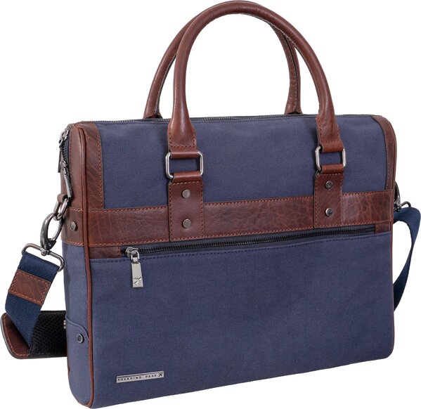 Boarding Pass - The Toronto 16” Canvas & Leather Briefcase - Military ...