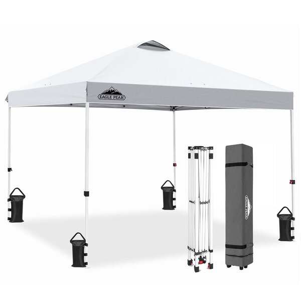Eagle Peak - Easy Setup Straight Leg 10x10 Pop Up Canopy Tent w/ 100 ...