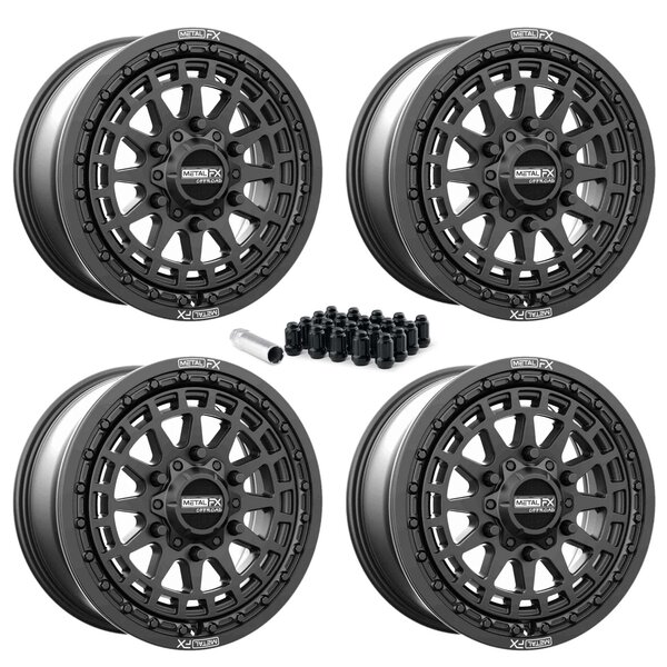 METAL FX OFFROAD - Outlaw 6R Beadlock | Satin Black | UTV Wheel Kit ...