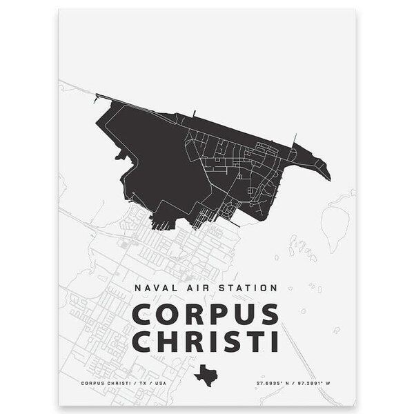 Home Base Maps - Naval Air Station Corpus Christi Map Print - Military ...