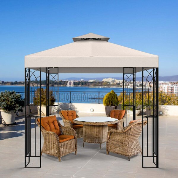 Eagle Peak - Patio Gazebo 8x8 with Corner Shelves - Military & First ...