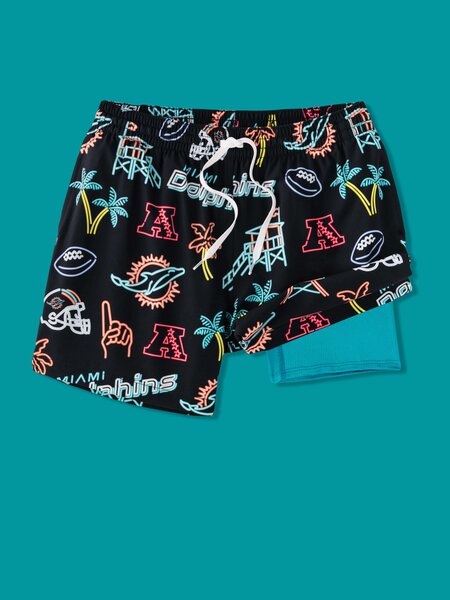 Chubbies - The Neon Dolphins 5.5" (NFL Classic Lined Swim Trunks ...