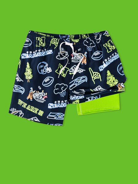 Chubbies - The Neon Seahawks 5.5" (NFL Classic Lined Swim Trunks ...