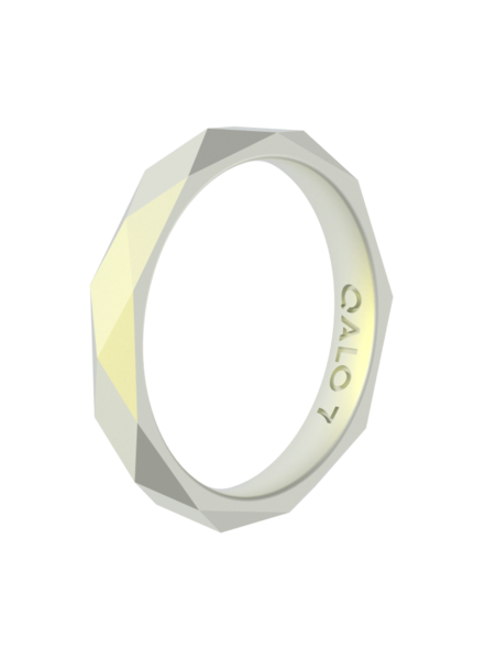 QALO - Women's Holographic Geo Stackable Silicone Ring - Military & First Responder Discounts | GOVX